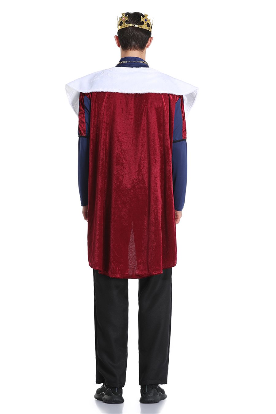 Retro Court Costume For Men Medieval King Robes Carnival Emperor ...