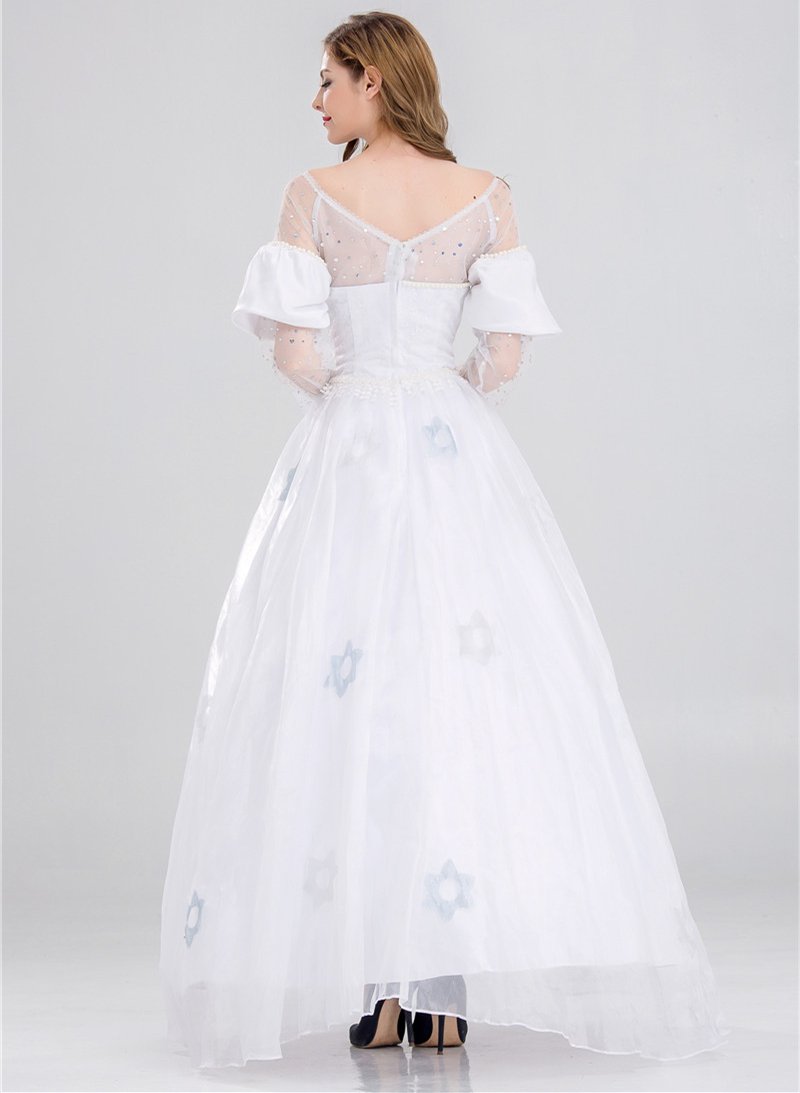 Europe Wite Queen Cosplay Uniform Royal Court Costume For Women Palace ...