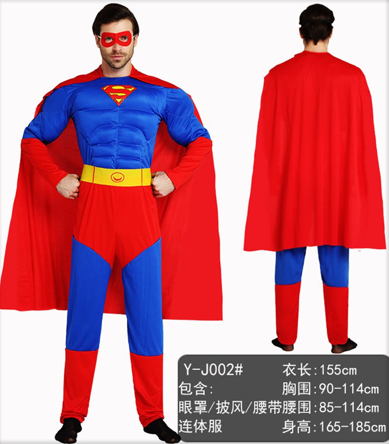 Superman Cosplay Costume For Men Superhero Movie Uniform Super Hero COS ...