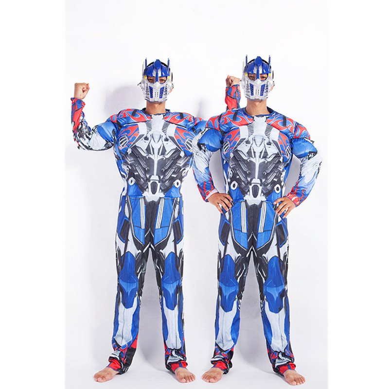 Optimus Prime Costume Halloween Autobots Jumpsuit Carnival Cosplay ...