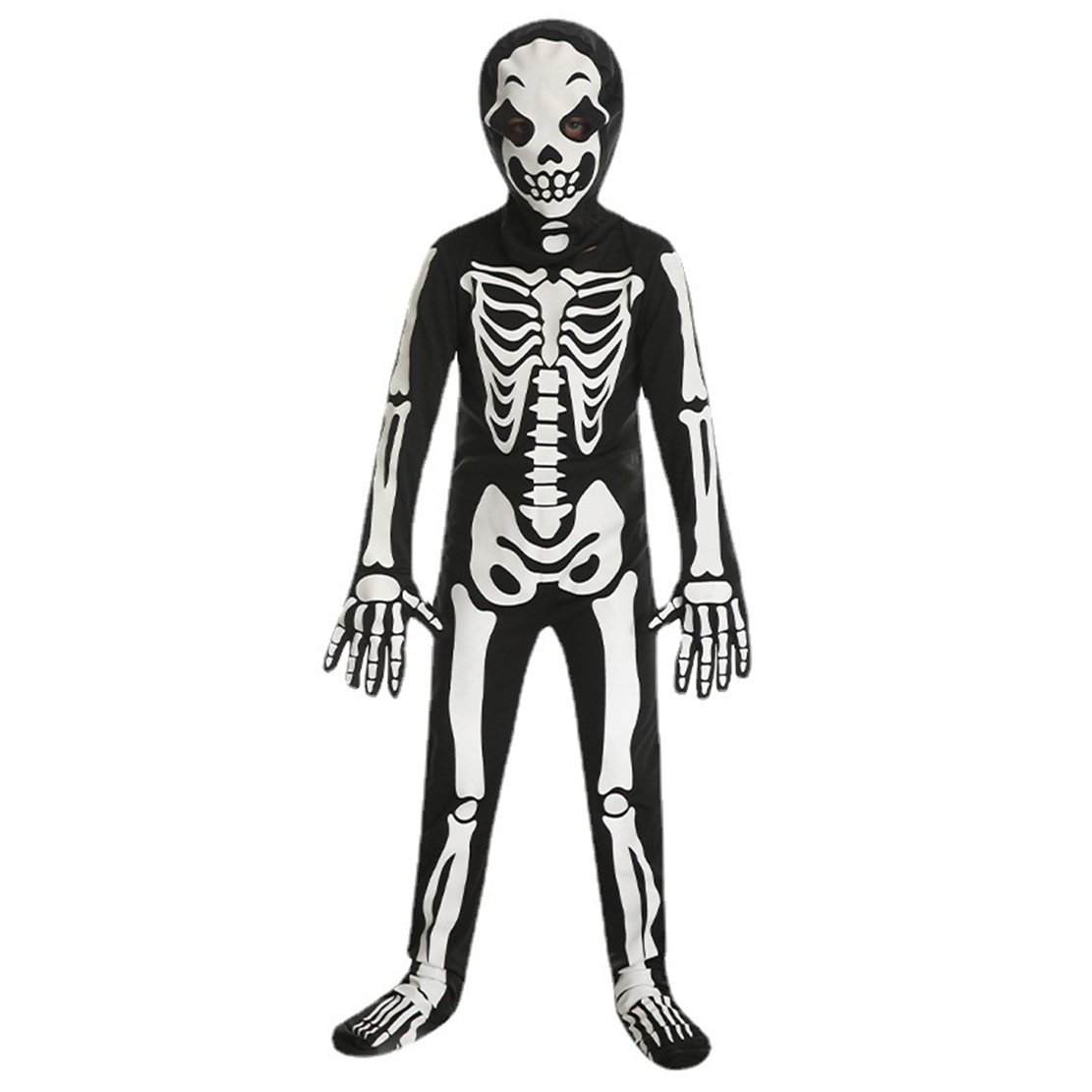 Children Skull Bone Cosplay Costume For Kid Halloween Ghost Stage ...