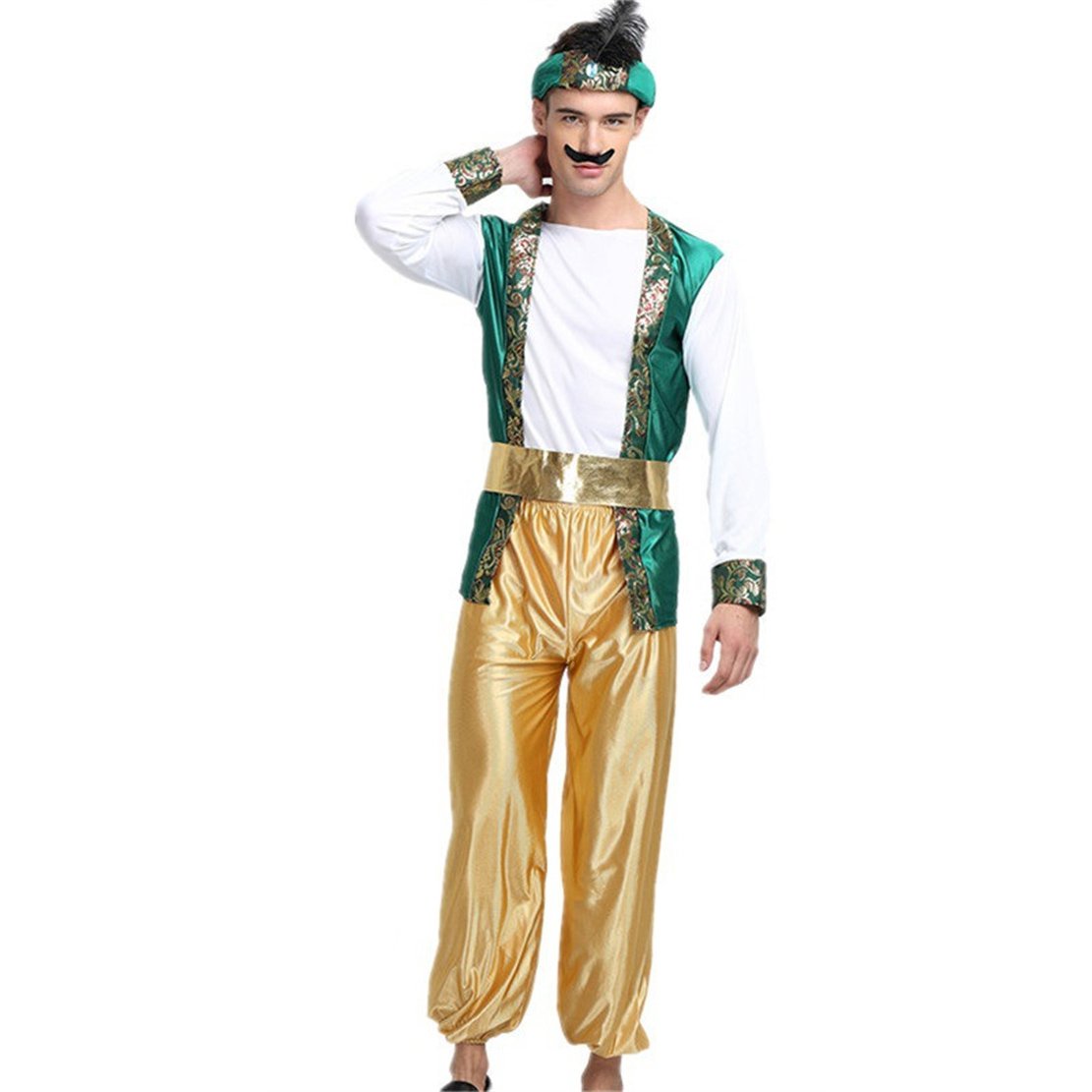 Arab Men Aladdin Cosplay Costume Halloween West Asia Fairy Tale COS Uniform
