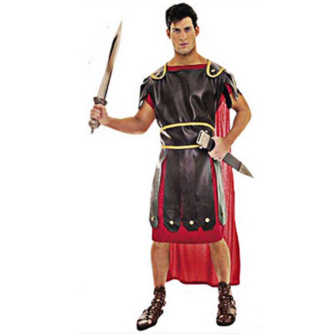Roman Warrior Uniform Adult Halloween Medieval Century Gladiator Outfit ...