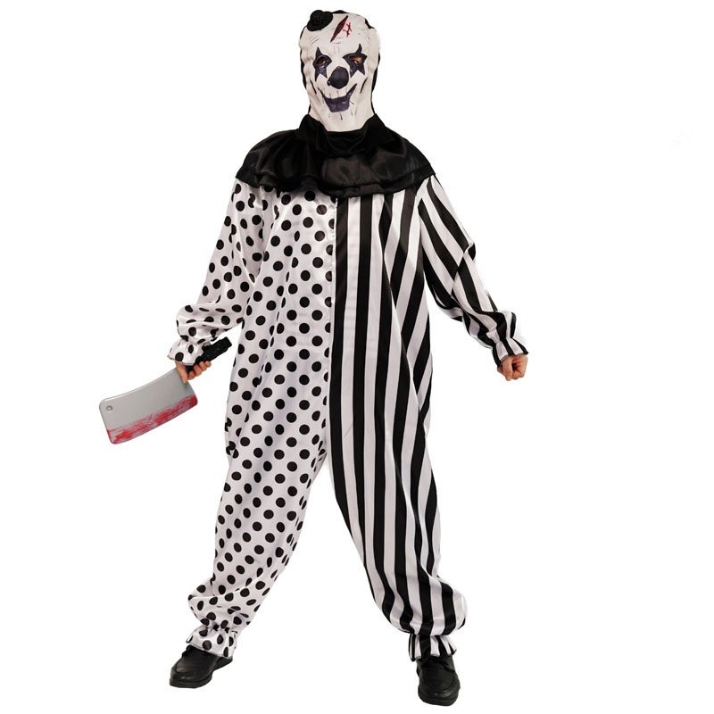 Unisex Bloody Murder Clown Costume Halloween Outfit Adult Horror Fancy ...