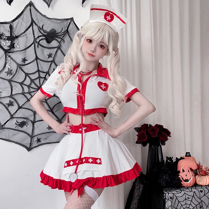 Female Carnival Nurse Outfit Woman Halloween Cosplay Costume COS Fancy ...