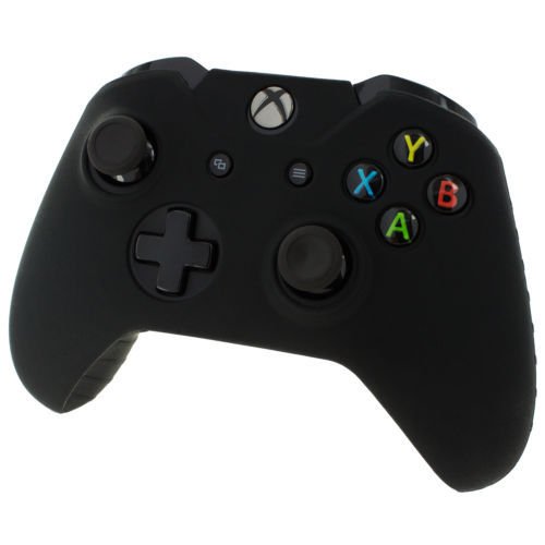 Black Xbox One Controller Covers Black With Free Thumb Stick Covers ...