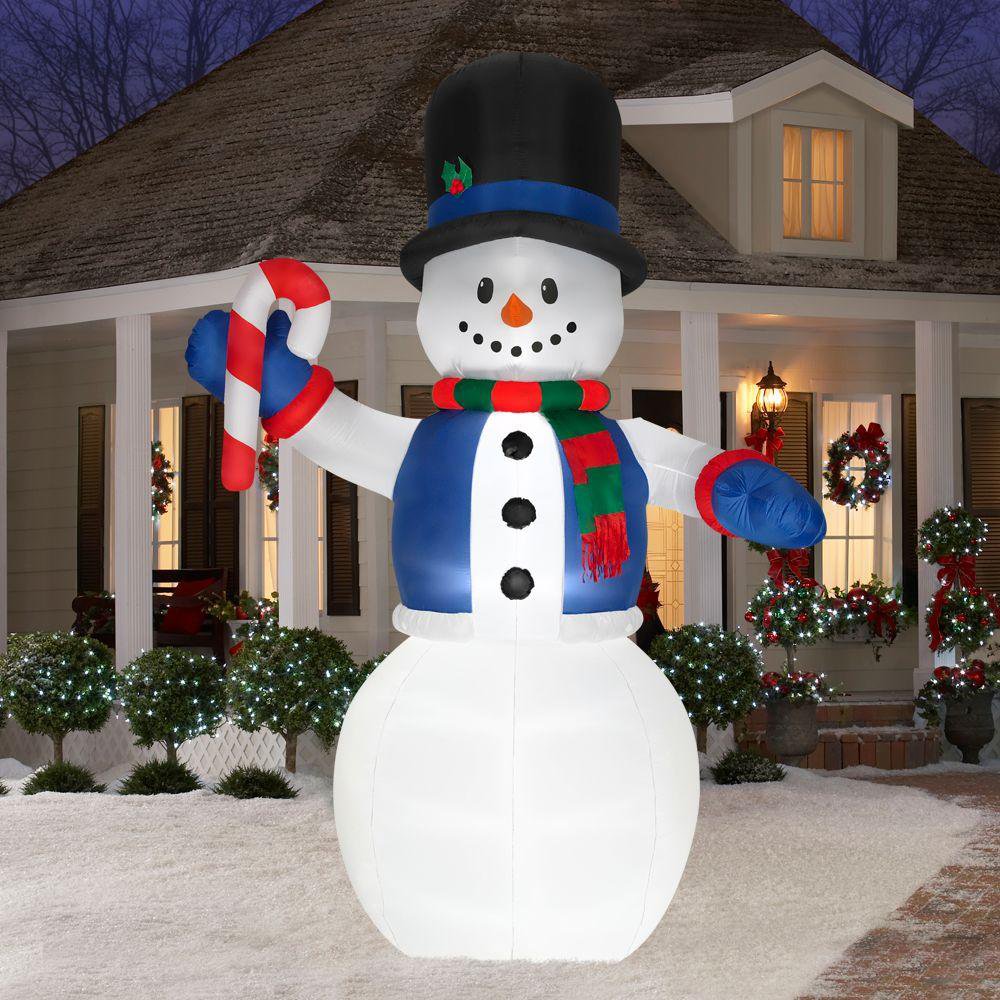 Christmas Holiday Airblown Inflatable - Giant Smiling Snowman with ...