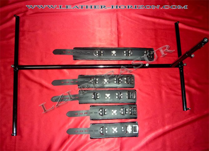 Bondage restraint RODS set with cuffs and collar / muñequeras,collar y ...