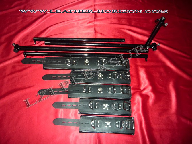 Bondage restraint RODS set with cuffs and collar / muñequeras,collar y ...