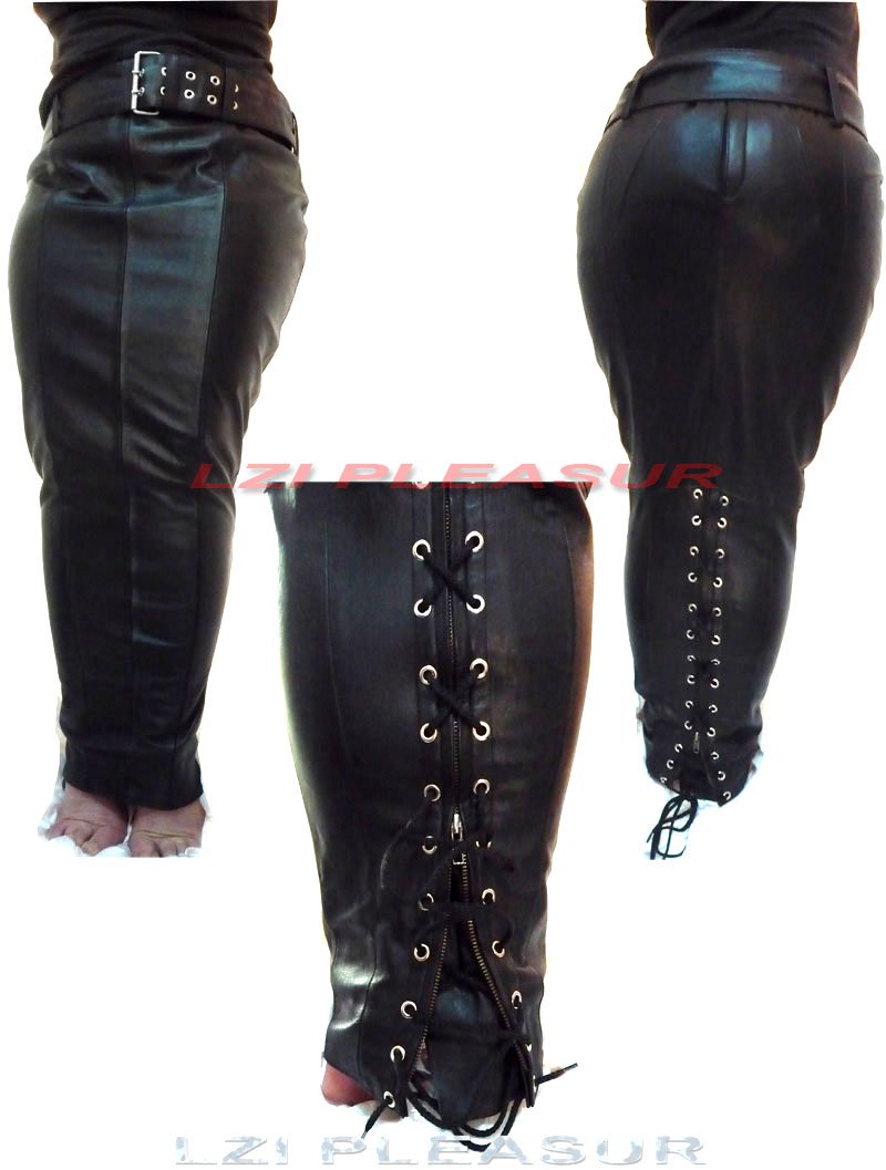 Leather Unisex Hobble Skirt