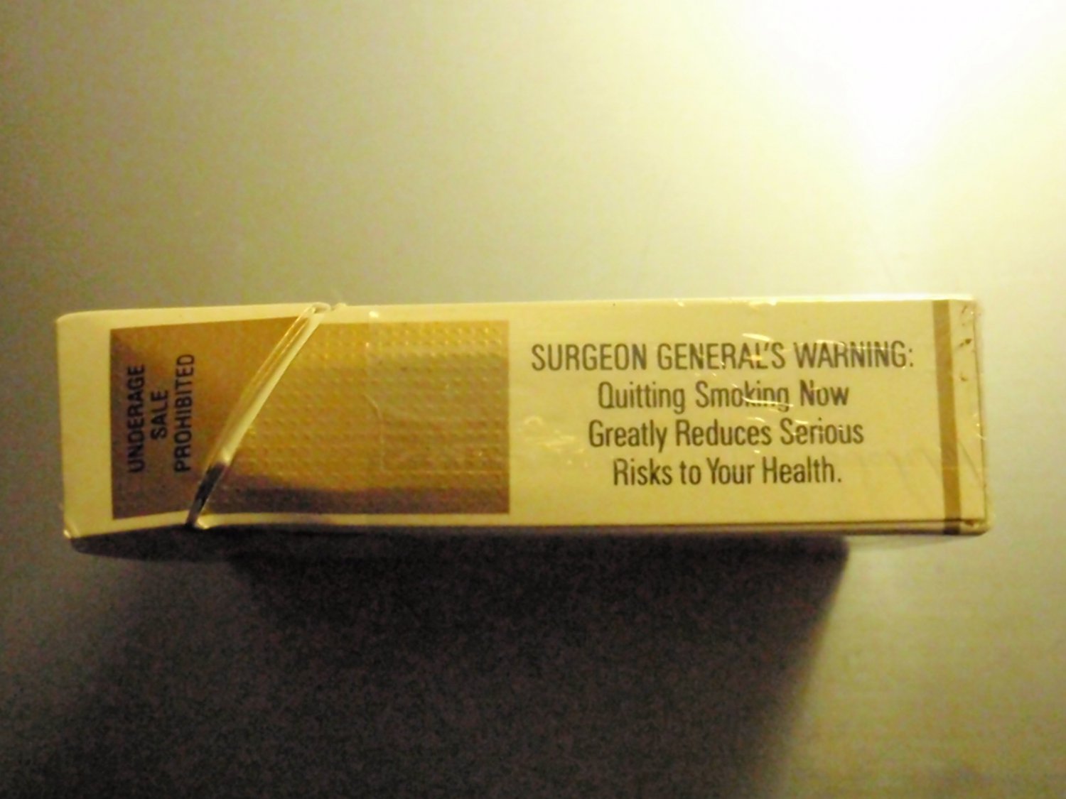 EMPTY Cigarette Box collectible MARLBORO Gold Virginia tax label stamp ...