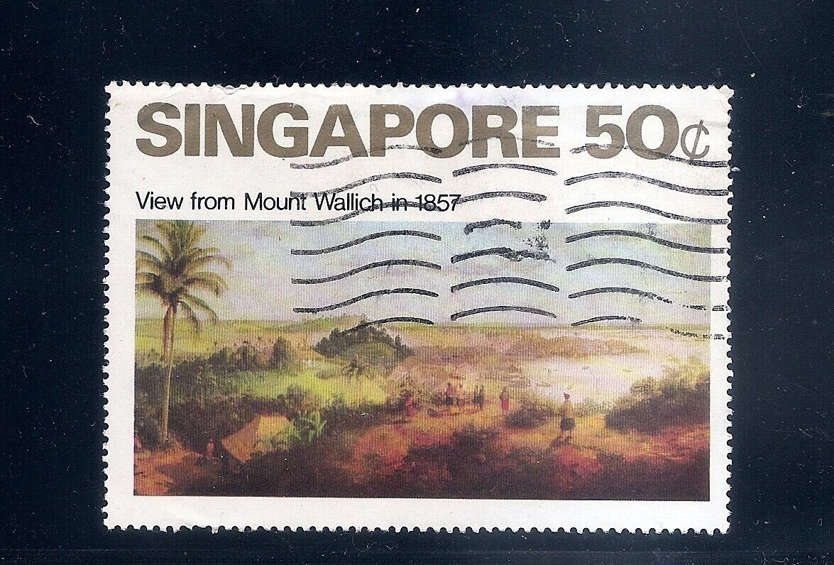 SINGAPORE Painting - View from Mount Wallich 1857 Scott 148 SG 169 Fine ...