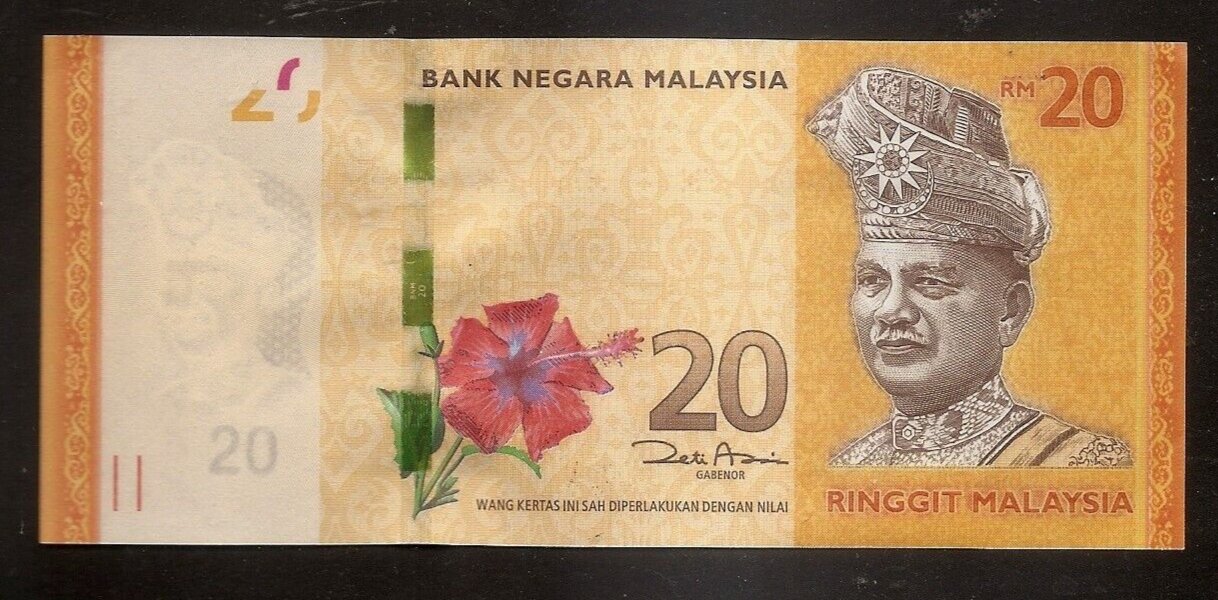 MALAYSIA $20 Ringgit ND P54 Sign: Zeti Aziz UNC Banknote
