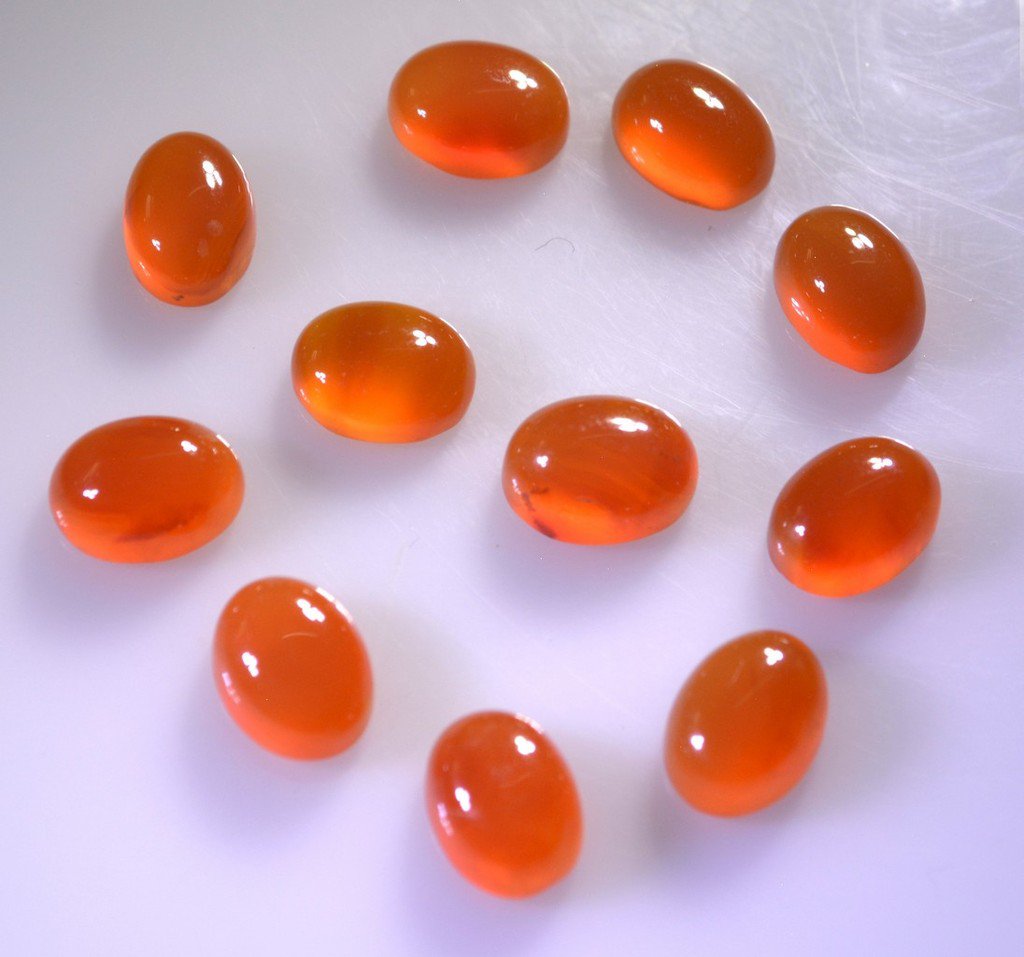 Red onyx loose Stone 1 Pieces 6 x 8 mm Oval Red cabochon Gemstone