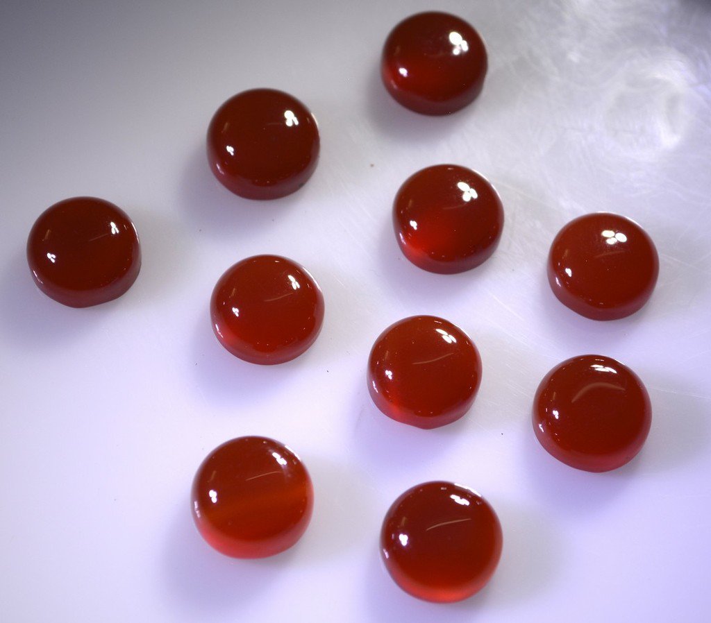 Red onyx loose Stone 1 Pieces 10 x 10 mm Round Red cabochon Gemstone