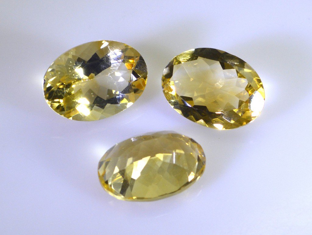 Citrine loose Stone 1 Pieces 8 x 13 mm Oval Yellow faceted Gemstone