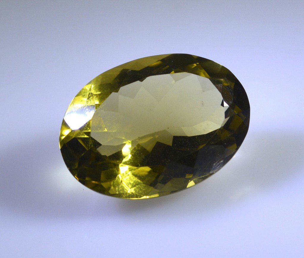 lemon Quartz loose Stone 1 Pieces 17 x 23 mm Oval Yellow faceted Gemstone
