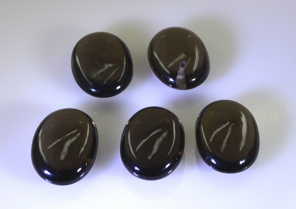 Smoky Quartz loose Stone 1 Pieces 15 x 20 mm Oval Brown cabochon Gemstone
