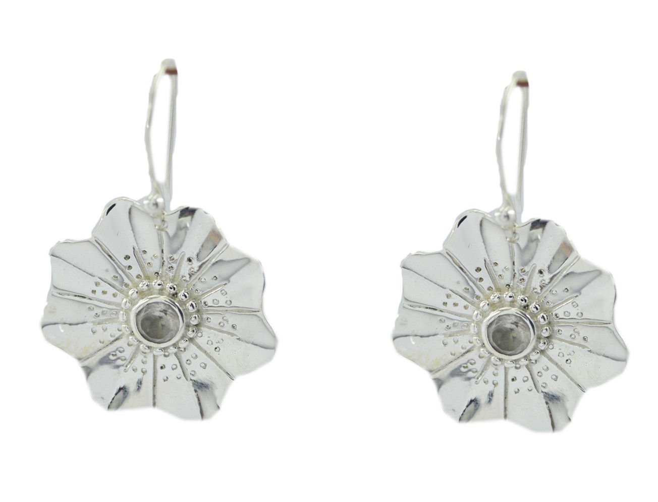 classy White CZ 925 Sterling Silver White Earring genuine gemstone US