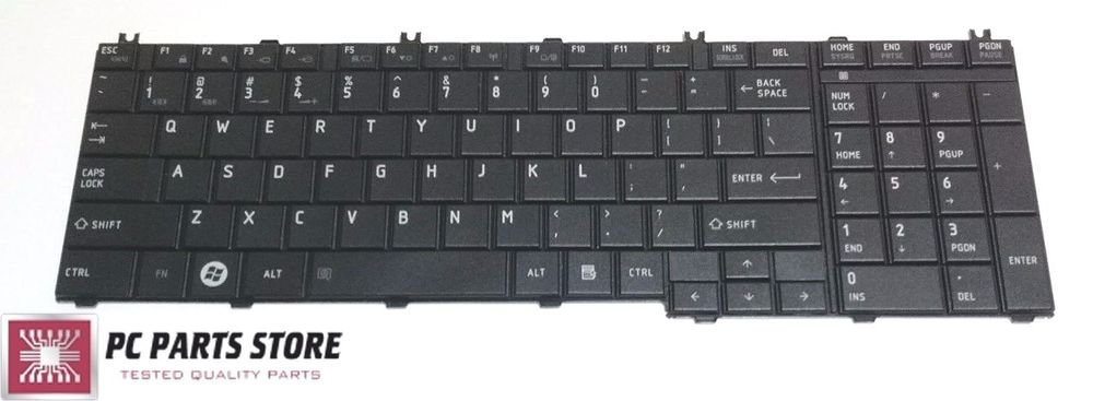 Toshiba Satellite C655 C655D Genuine Laptop US-Keyboard V000210270 Grade A
