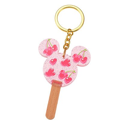 Disney Store Japan Mickey Mouse Cherry Popsicle Key Chain Charm