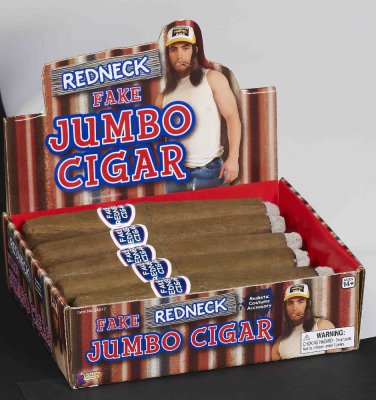 1 REDNECK GIANT JUMBO FAKE CIGAR Gag Joke Trick Costume Prop Realistic ...