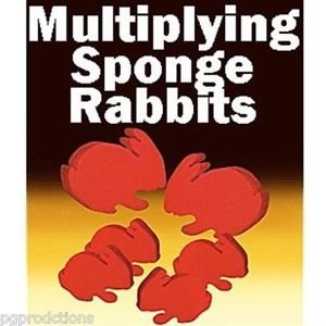 EMPIRE MULTIPLYING SPONGE RABBITS KIT Red Foam Pocket Beginner Magic ...