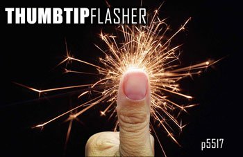 THUMB TIP FLASHER Fire Stage Magic Trick Flash FX Prop Flint Striker Flash Paper
