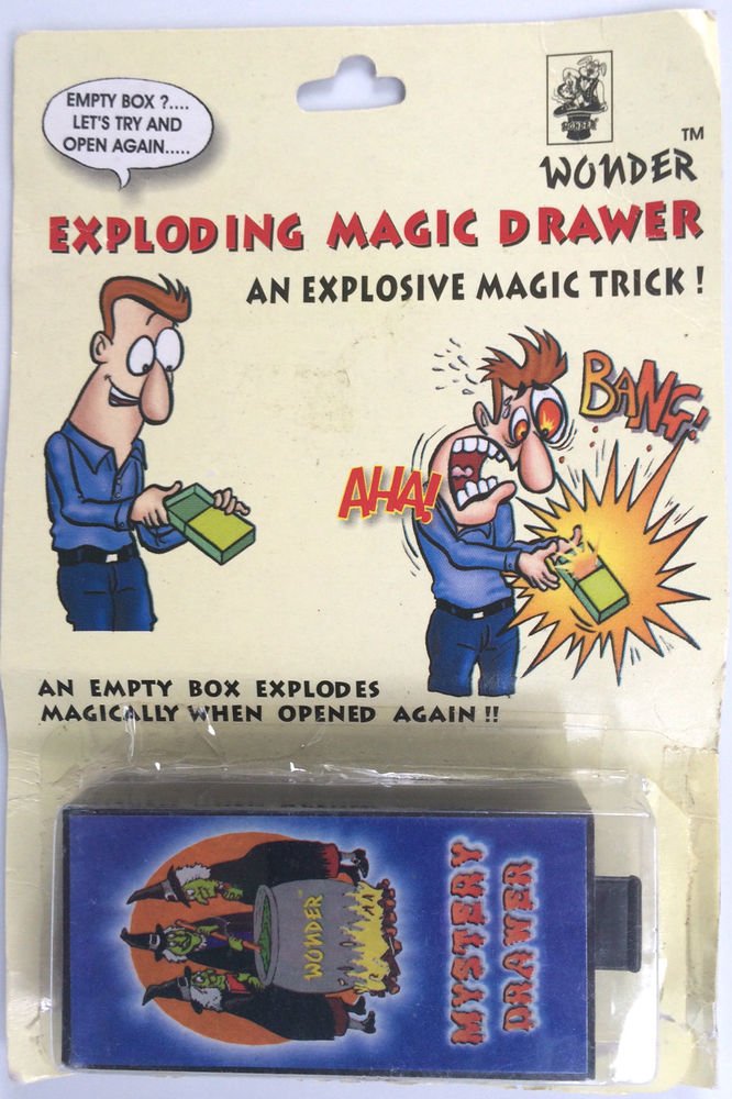 EXPLODING MAGIC DRAWER BOX Prank Magic Trick Joke Magician Gag Toy ...