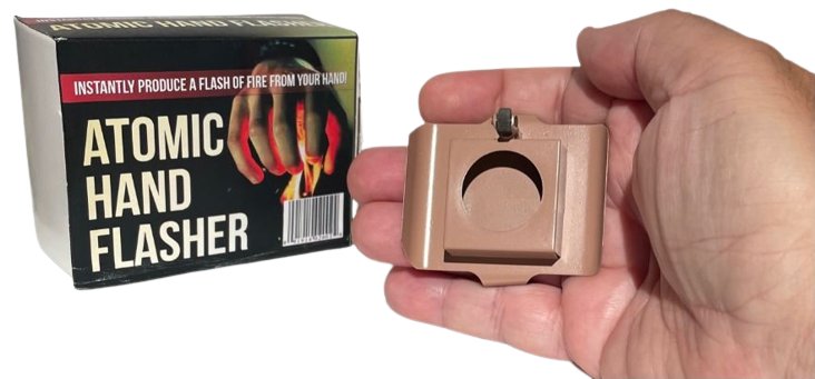 Metal ATOMIC HAND FLASHER Fire Spark Stage Magic Trick FX Prop Uses ...