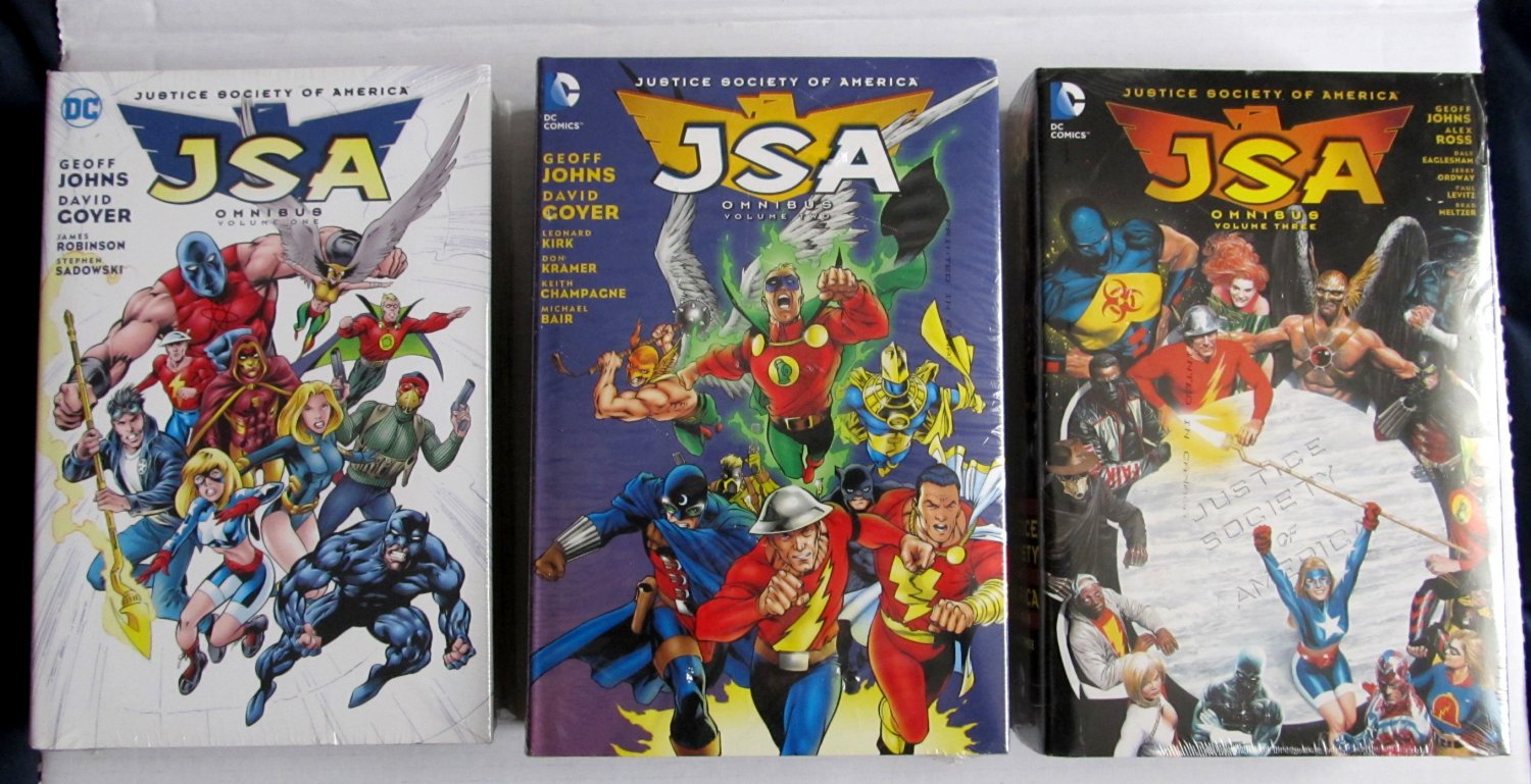JSA OMNIBUS VOLUME 1 2 3 DC Geoff johns - Factory Sealed HC hardcovers