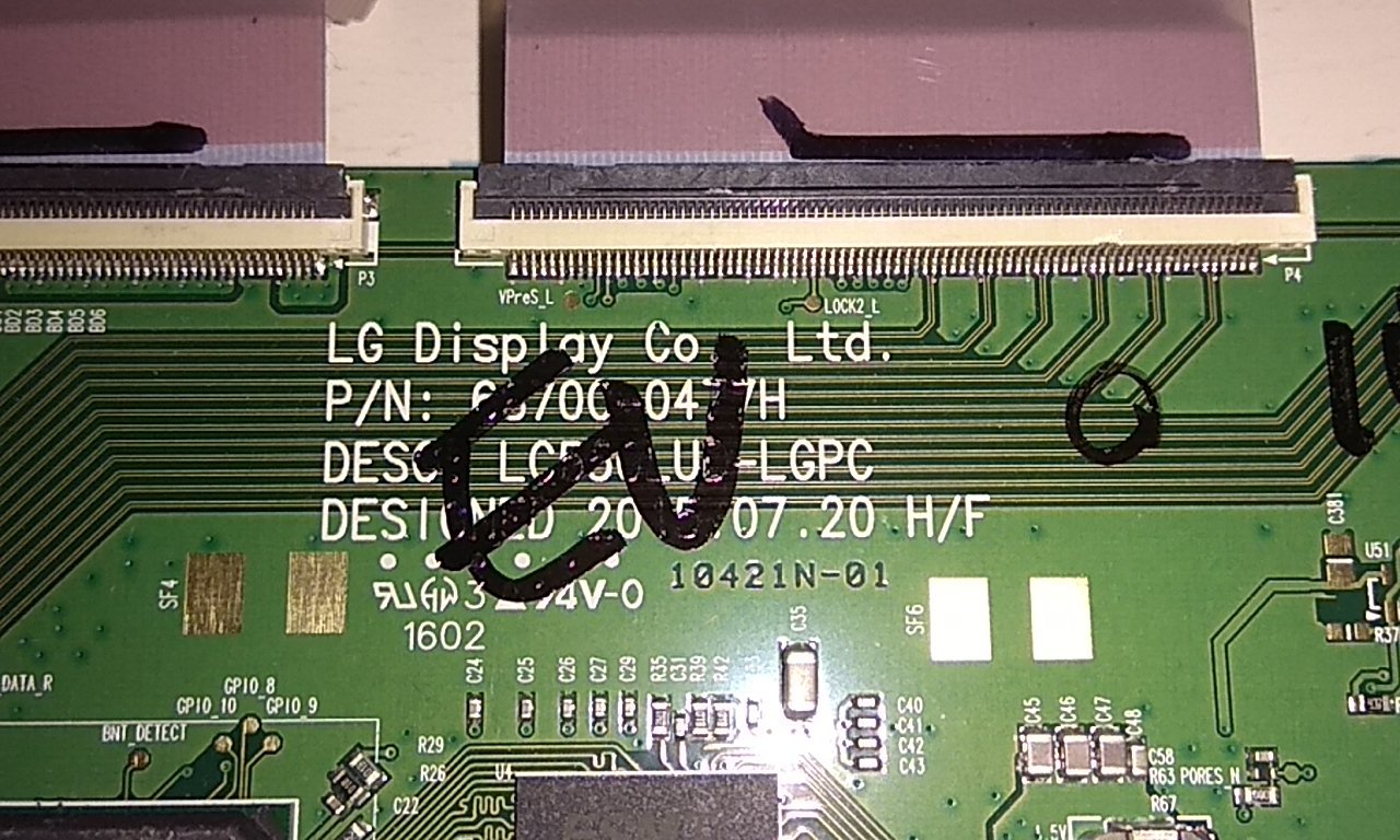 LG T-Con Board 6870C-0477H for OLED TV LG 55EG9109