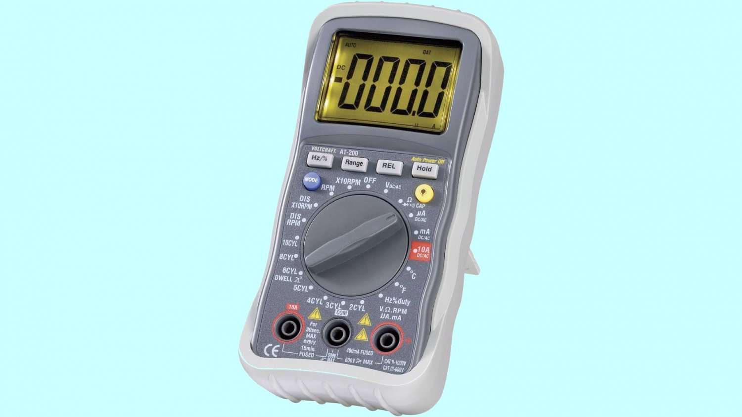 VOLTCRAFT AT-200 Handheld Digital Multimeter Car Meter CAT III 600V ...