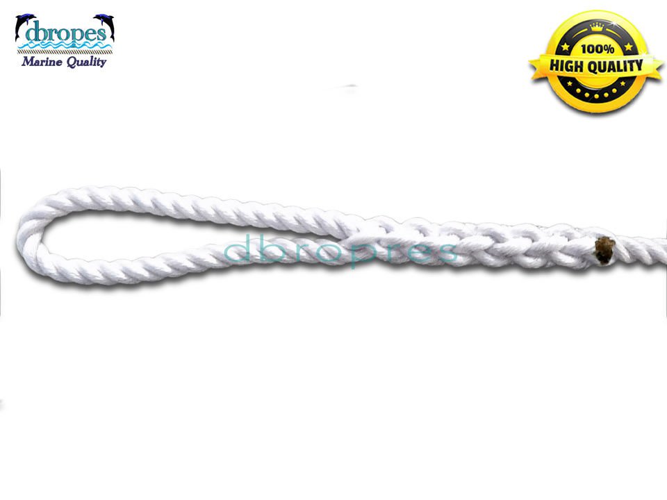 2 of 3 Strand Mooring Pendant Nylon Rope Lines 1/2"X12'+ Chafe Guard ...