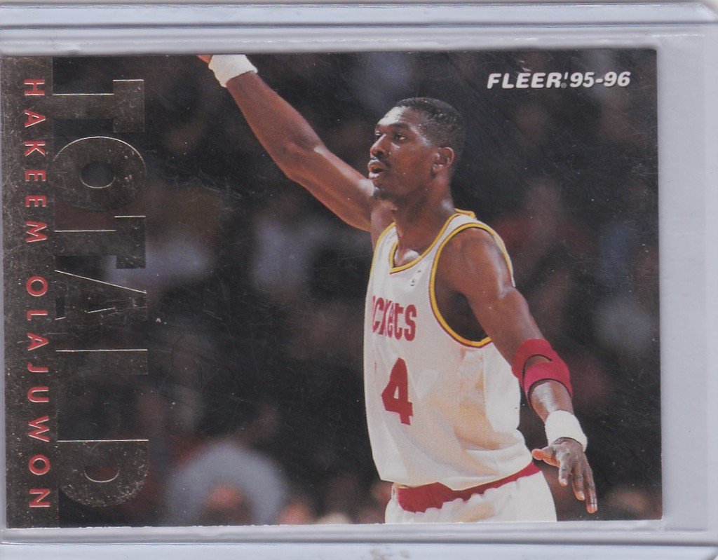 Hakeem Olajuwon 1995-96 Fleer TOTAL D #6 of 12 Insert Houston Rockets