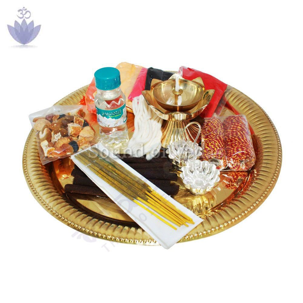Pooja Thali with Essential Samagri by Vedic Vaani