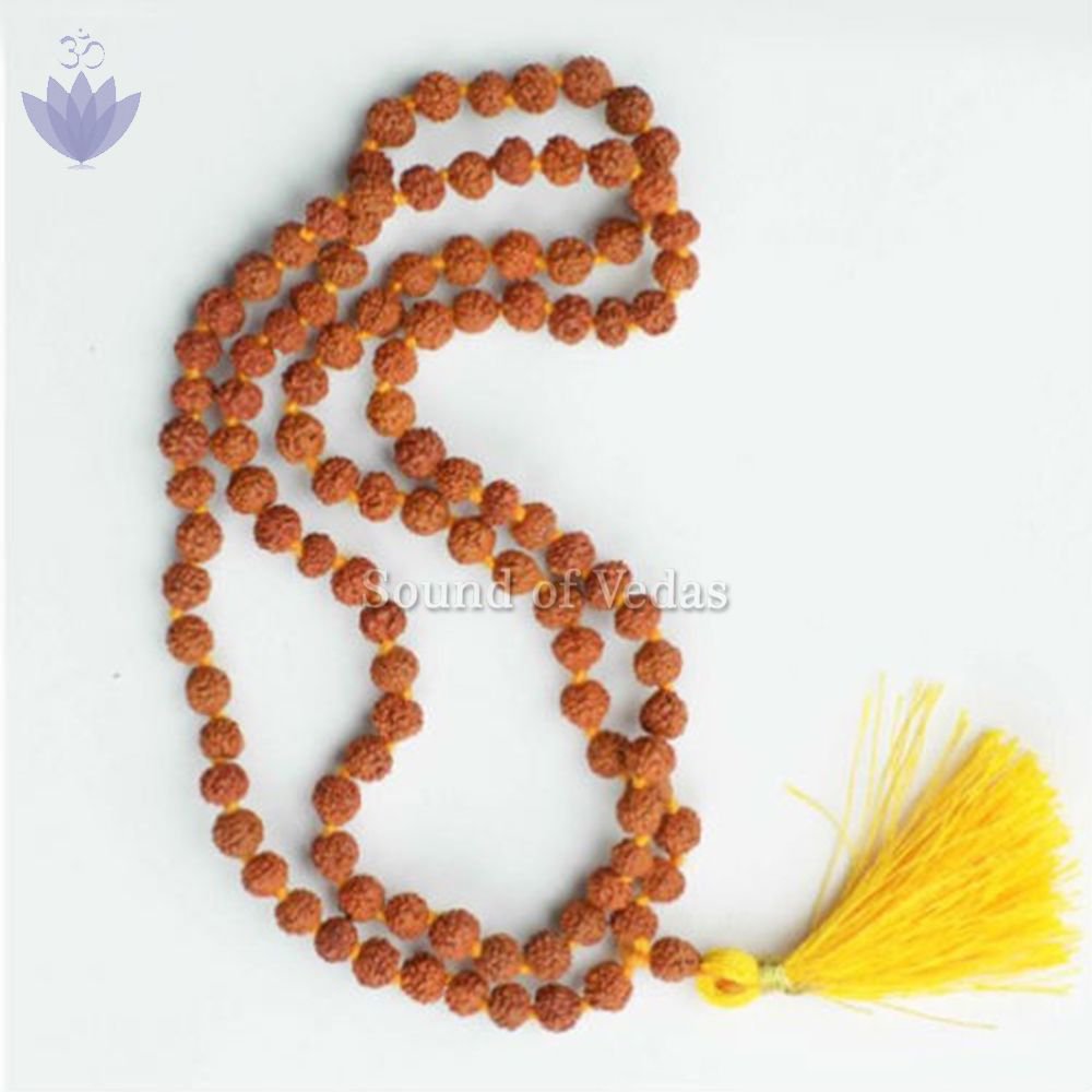Rudraksha mala in thread - 5mm size