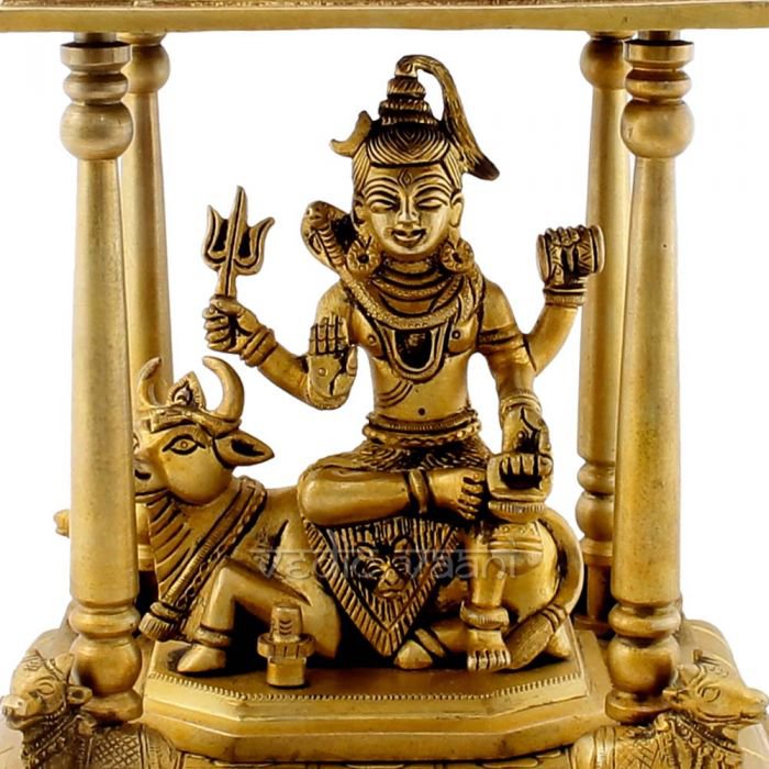 Shiva (Neelkanth) seated on Nandi in Bull Religious & Spiritual Temple ...