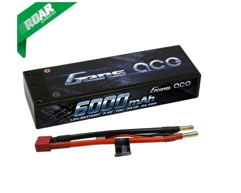 Redcat Racing 6000mAh 7.4V 70C 2S1P Hardcase Lipo Battery Pack 10# with ...