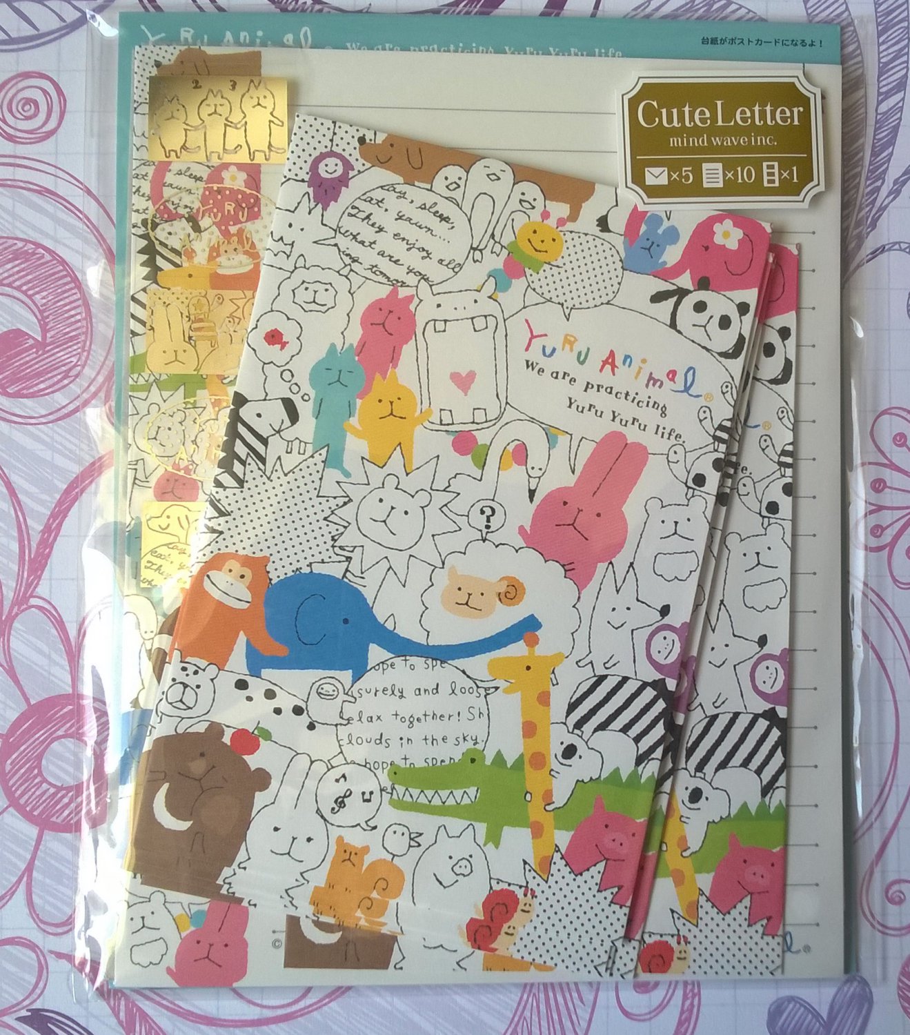Yuru Animal Kawaii Letter Set