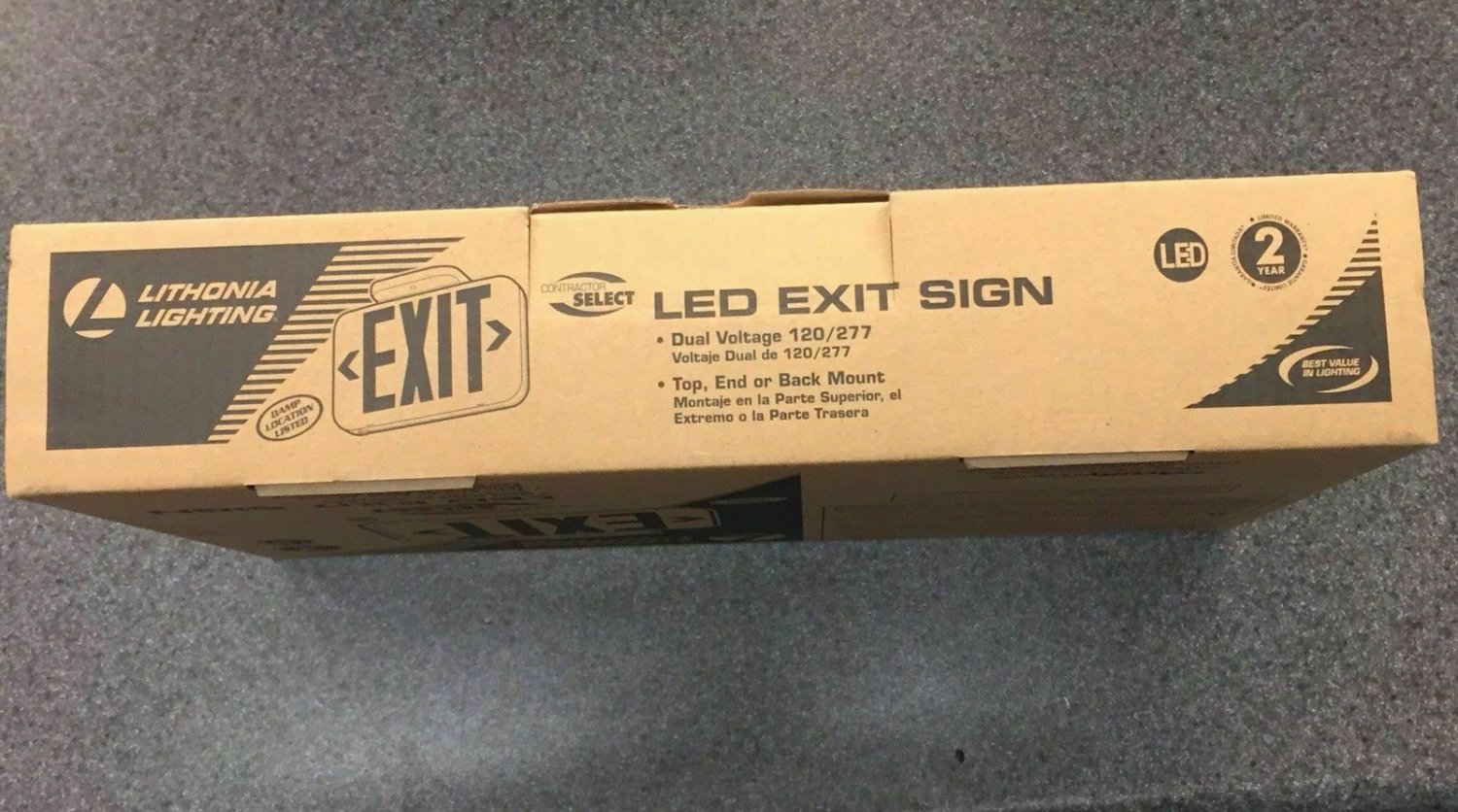 EXIT SIGN LIGHTNING FIXTURE MODEL EXR LED EL M6 NEW IN BOX