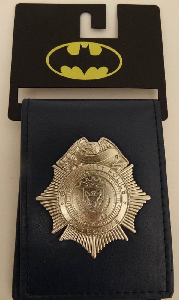 Batman Gotham City Police Badge Dc Comics Metal Badge Folder Wallet NWT