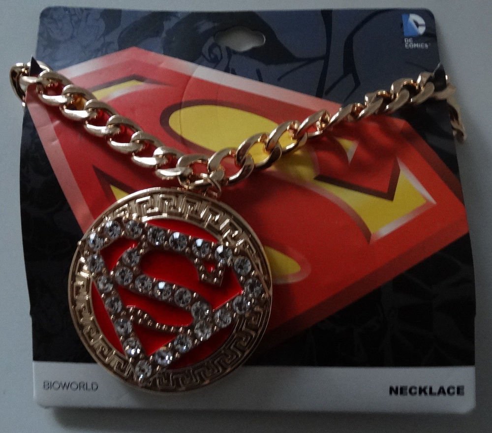 Superman Bling Logo Dc Comics Necklace Nwt