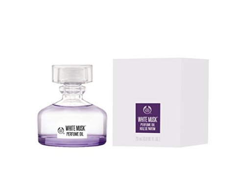 The body shop white musk perfume oil free lip gloss panty gift set