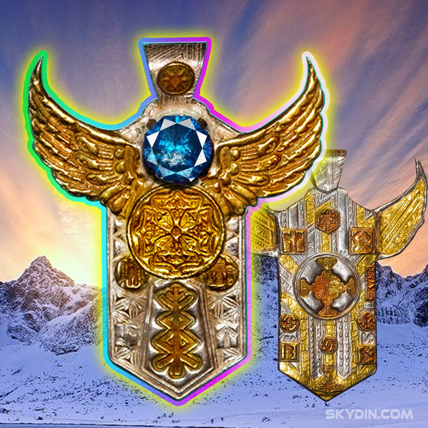 Norse Angel Pendant Sterling Spiritual Jewelry Metaphysical Select Gem ...