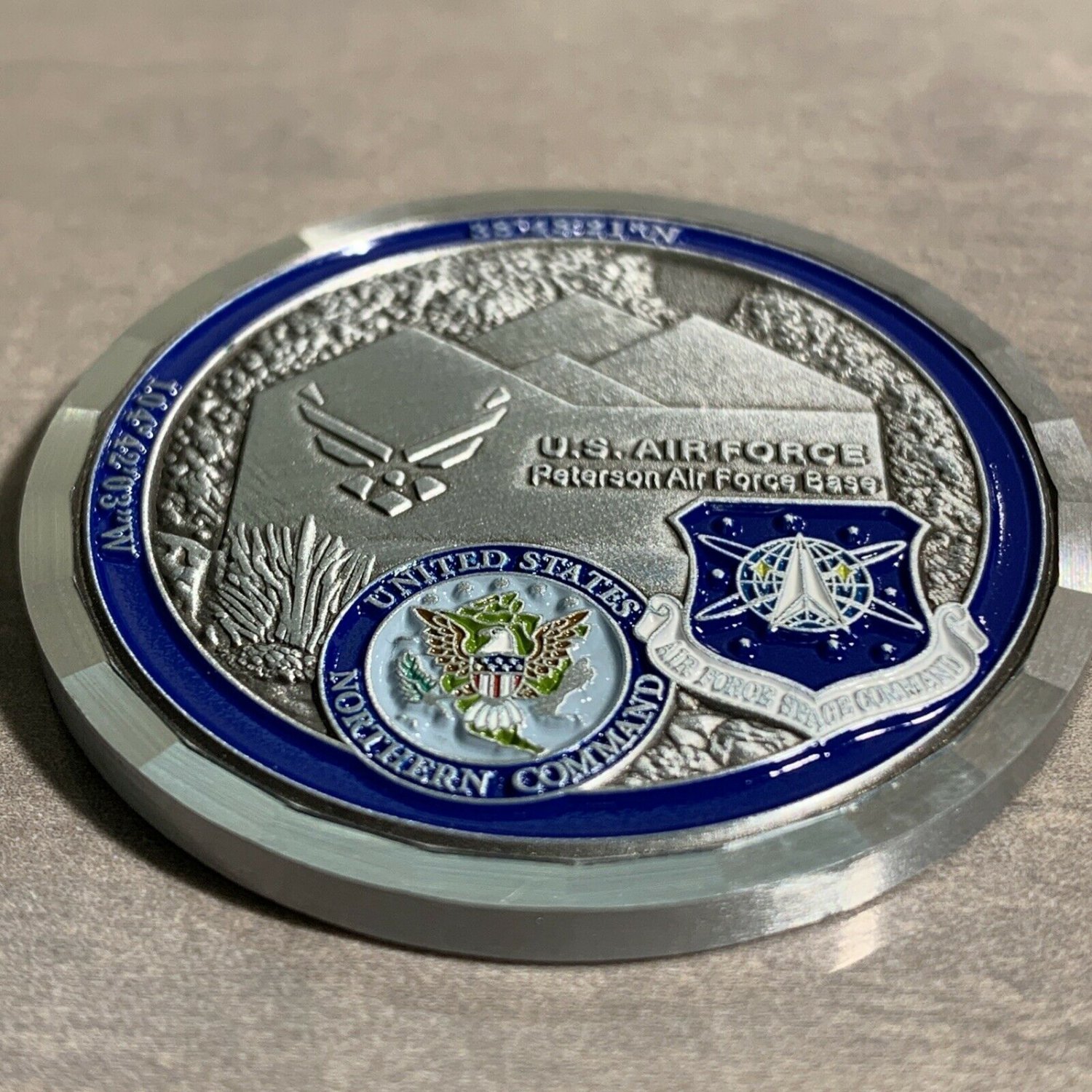 U.S. SPACE FORCE/COMMAND Challenge Coin PETERSON AFB COLORADO Large ...