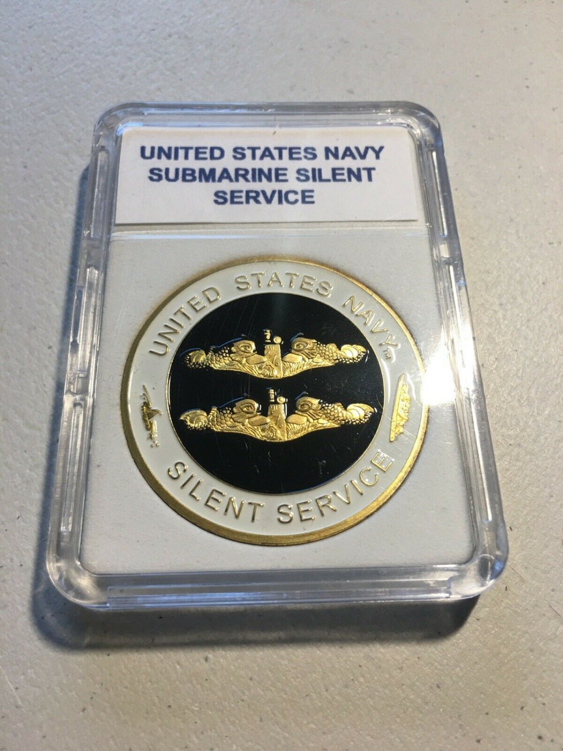 UNITED STATES NAVY *SUBMARINE SILENT SERVICE* Challenge Coin w Case! N-7