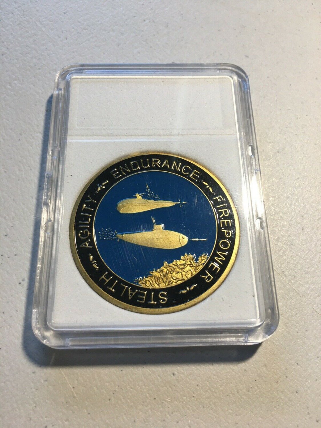 UNITED STATES NAVY *SUBMARINE SILENT SERVICE* Challenge Coin w Case! N-7