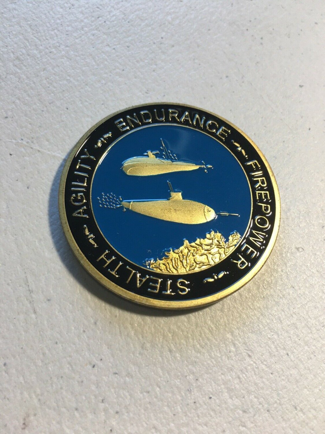 UNITED STATES NAVY *SUBMARINE SILENT SERVICE* Challenge Coin w Case! N-7