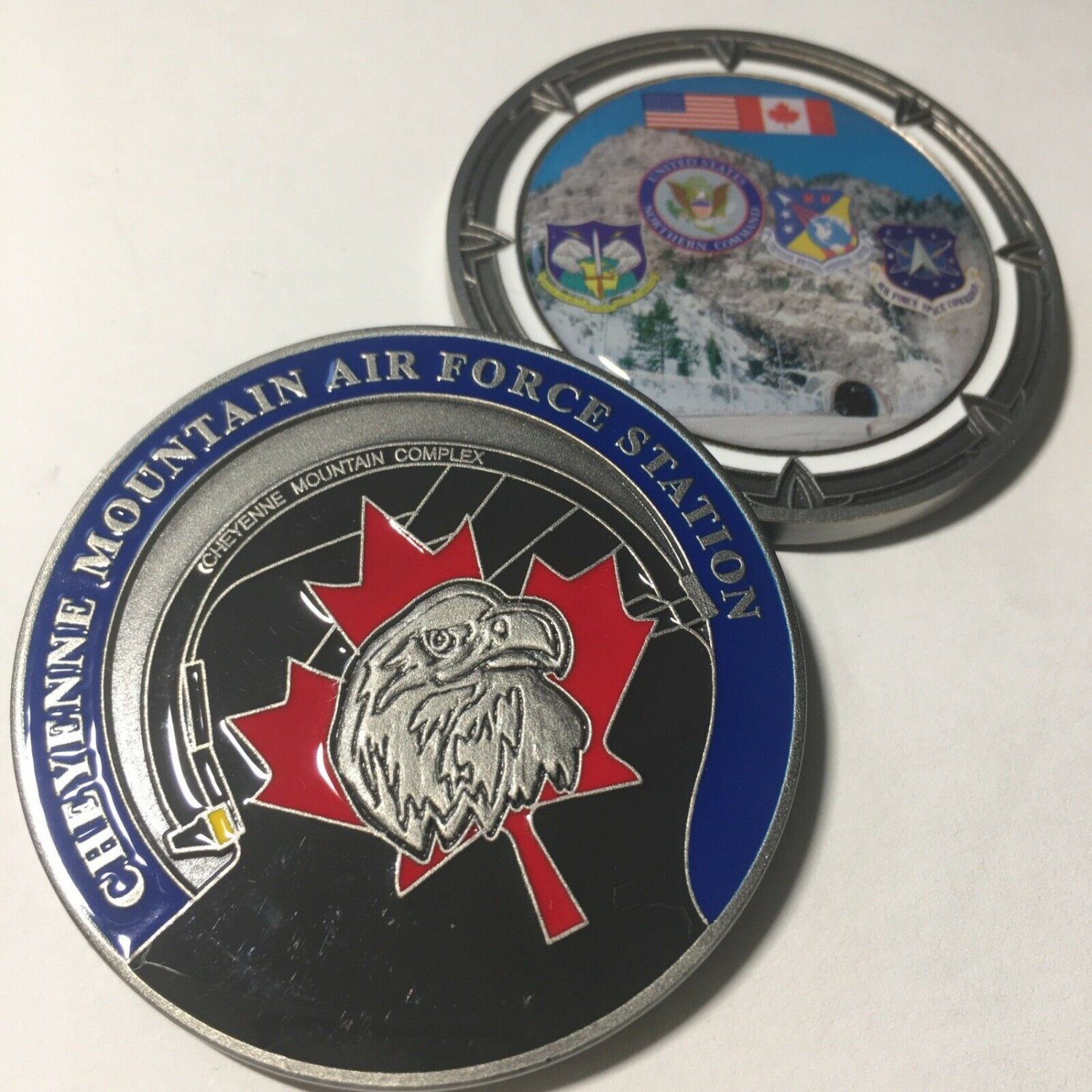 CHEYENNE MOUNTAIN NORAD Space Force Command Challenge Coin 2" Large USA ...